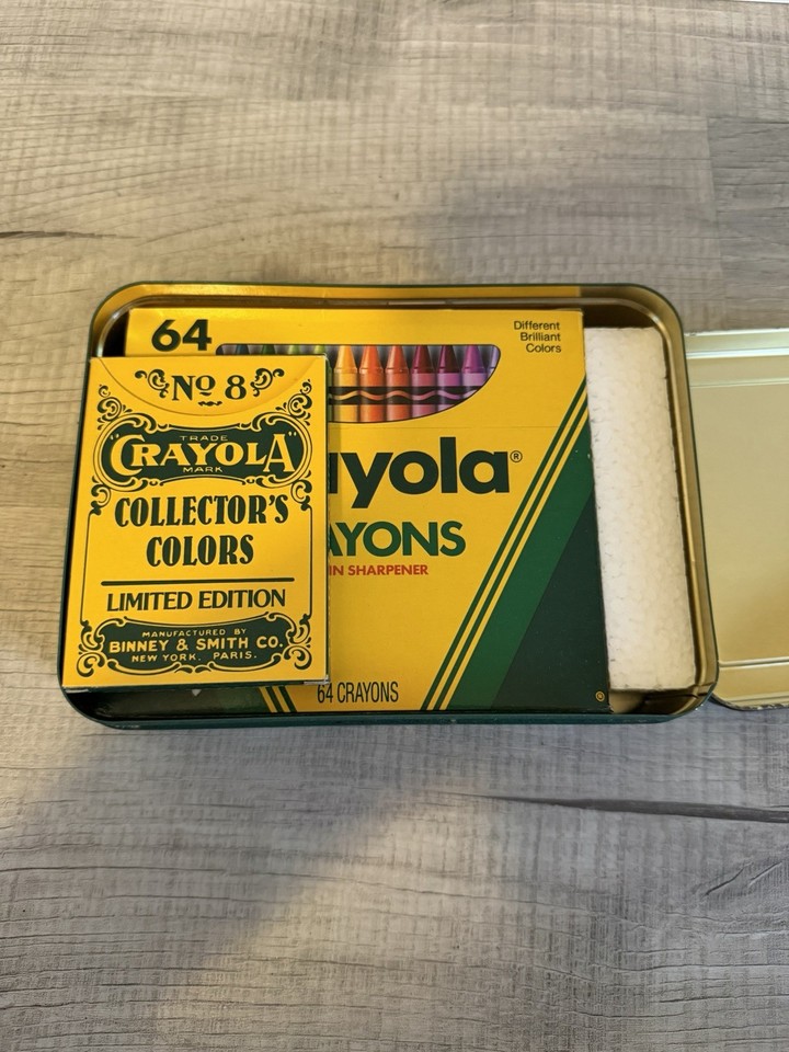 This is a collectible Crayola tin box, "Collector's Colors Limited ...