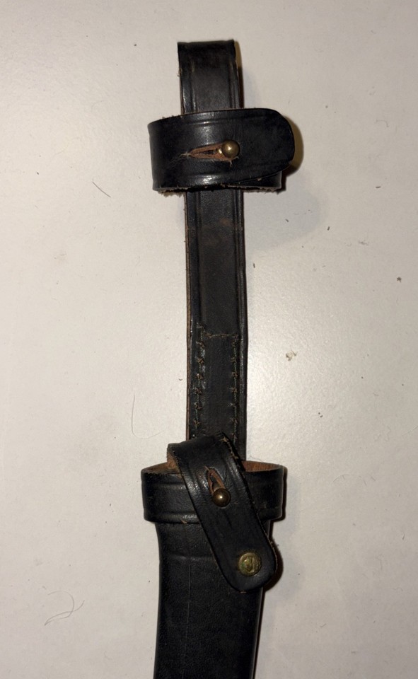 Vintage Leather Fixed Blade Double Edge Dagger Knife Sheath Germany 4. ...