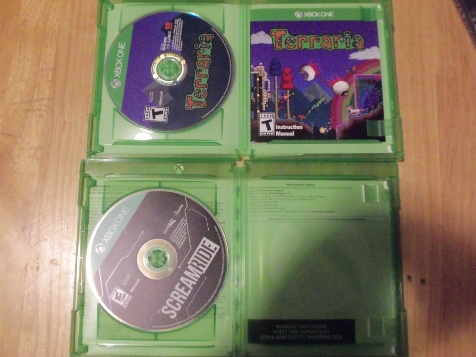 2 game lot bundle Terraria + screamride (Microsoft Xbox One, 2014) disc ...