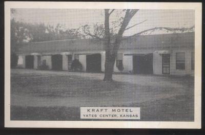 POSTCARD YATES CENTER KS/KANSAS KRAFT MOTEL MOTOR COURT 1930'S | eBay