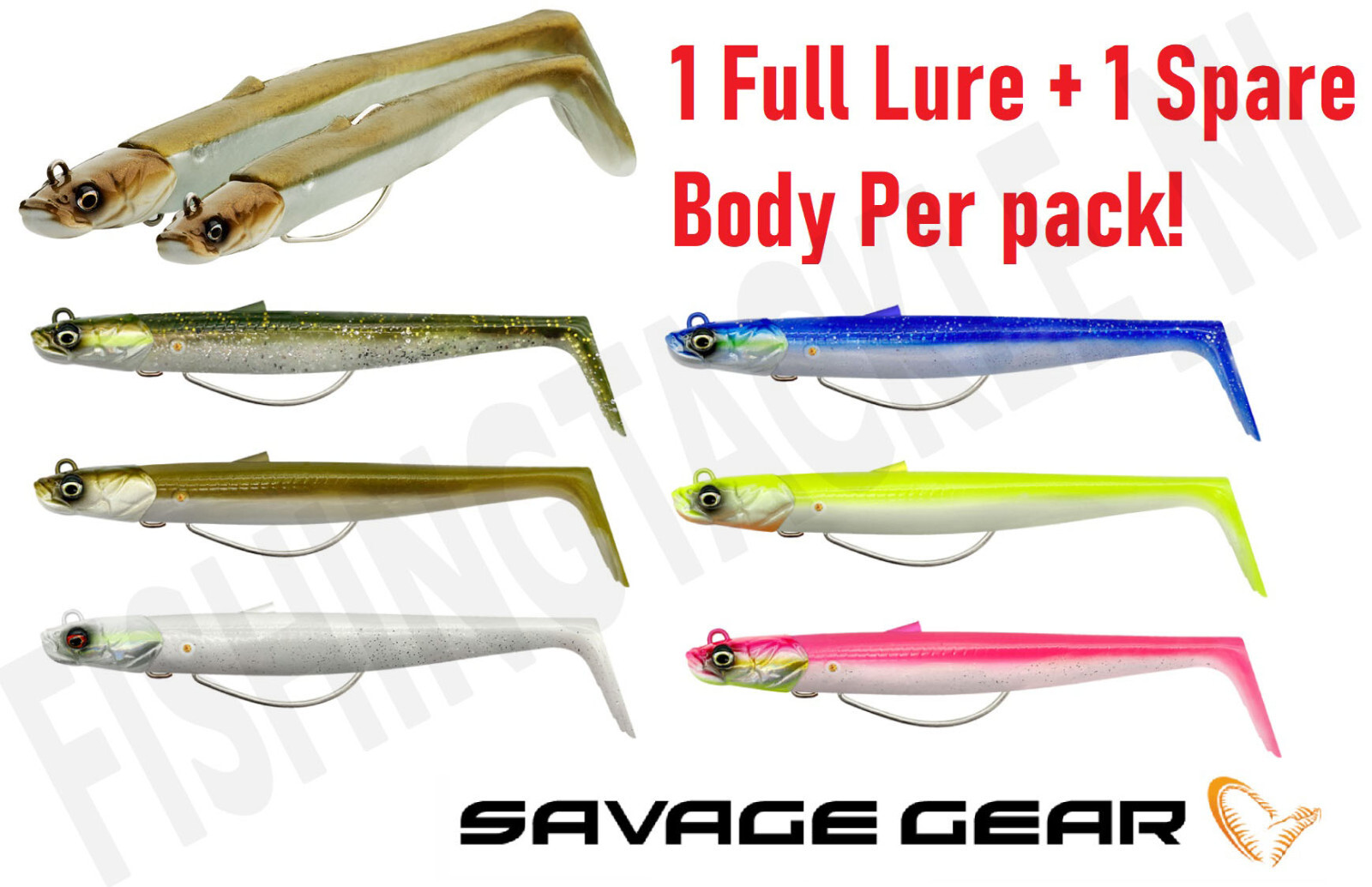 Savage Gear Sandeel V2 Weedless Sea Fishing Lures 2+1 22/33g Saltwater ...
