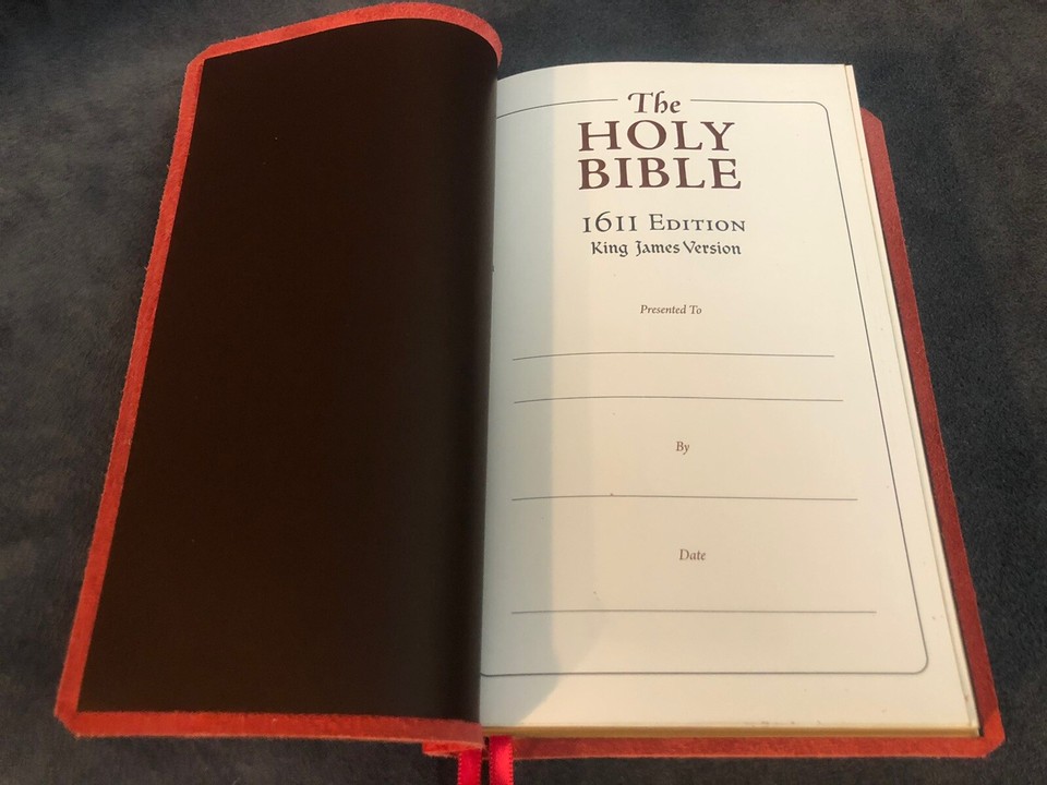 RARE 1611 King James Version KJV Bible with apocrypha Red Genuine ...