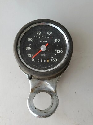 TRIUMPH T150 SPEEDOMETER SMITHS SPEEDO ODOMETER W/ BRACKET 150 MPH ...