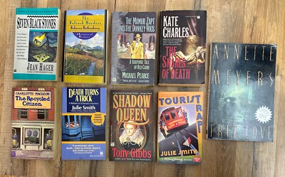 LOT of 9 Vintage Mysterious Press Paperback Mystery Books Michael ...