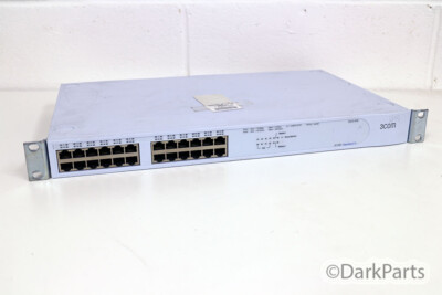 3COM 4400 3C17203 24-Port Super Stack 3 Switch with Rack Mount Brackets ...