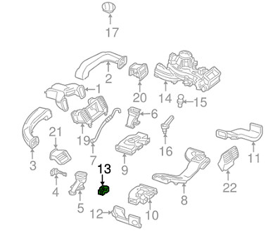 NEW MERCEDES-BENZ A W169 INTERIOR HEATER CONTROL VALVES A1699062500 | eBay