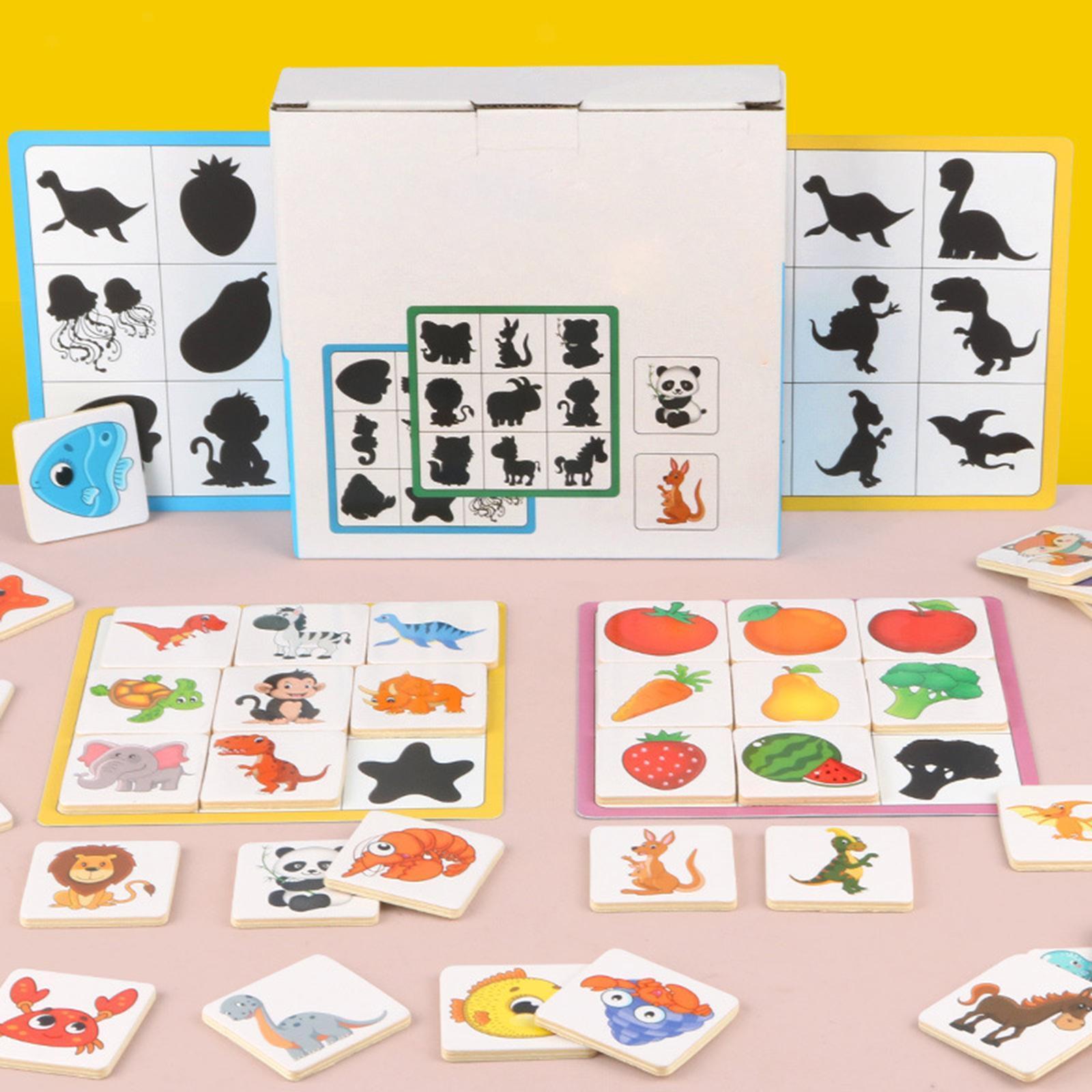 Shadow Matching Toys,Animal Memory Game,Educational Toys,Matching Pairs ...