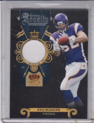 KYLE RUDOLPH 2011 Panini Crown Royale Rookie Royalty Materials 263/299 ...