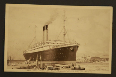 1925 RMS Megantic White Star Line Montague B. Black Postcard Royal Mail ...