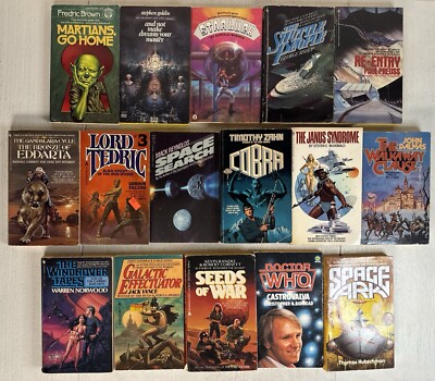 Vtg. 1980's - Science Fiction PB Book Lot of 16 - Mixed Authors & Title ...