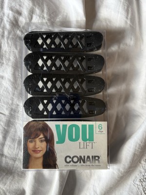 CONAIR YOU LIFT Fuller Hair, Black, 6 volumizing Hair clips, New | eBay