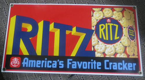 ANDE ROONEY RITZ CRACKER PORCELAIN SIGN | eBay