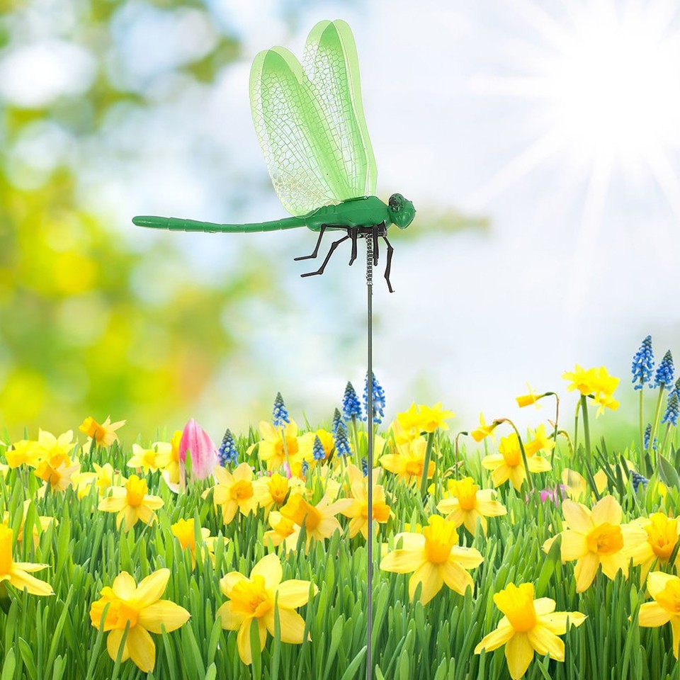 6 Pcs Outdoor Statues for Garden Decor Dragonfly Decoration Stakes | eBay