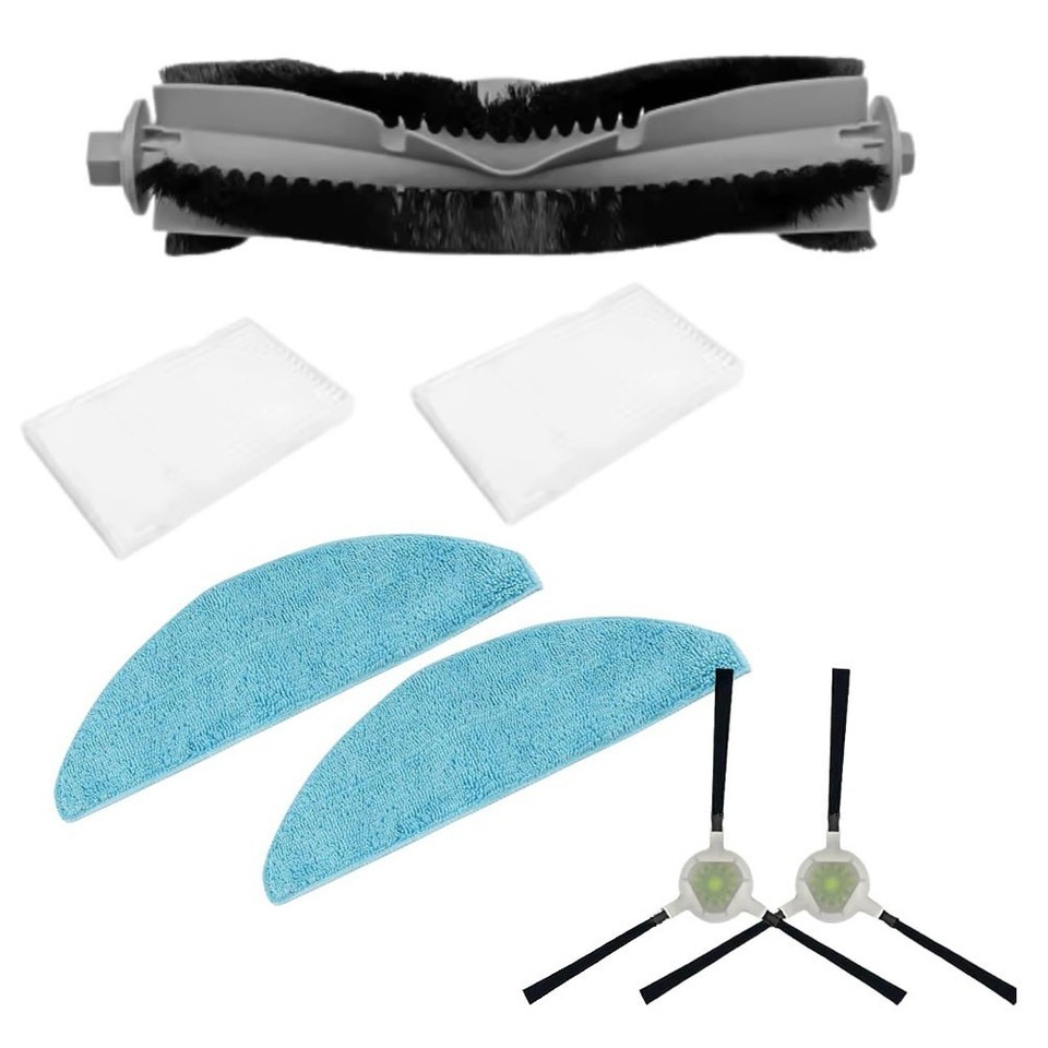 Robot Vacuum Parts Main Brush Side Brush Filter Filter Paper ABS+Nylon ...