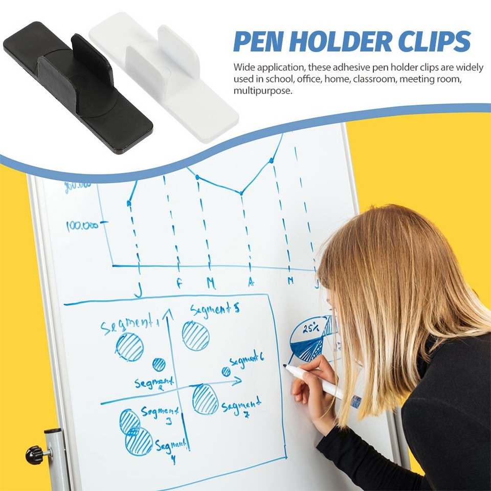 10 Pcs Self-adhesive Pen Holder Writing Buckles Clips for Clipboard ...