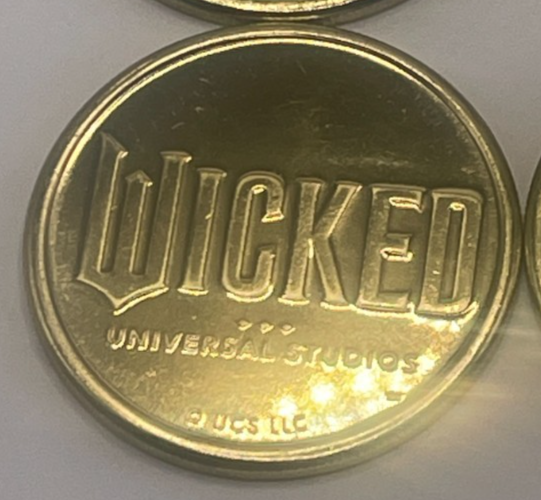 Universal Studios Epic Wicked Limited Edition Collectible 4 Medallion ...
