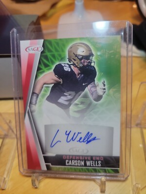 ⬛️🟧2022 SAGE CARSON WELLS ROOKIE RED AUTO COLORADO/BENGALS 🟧⬛️ | eBay