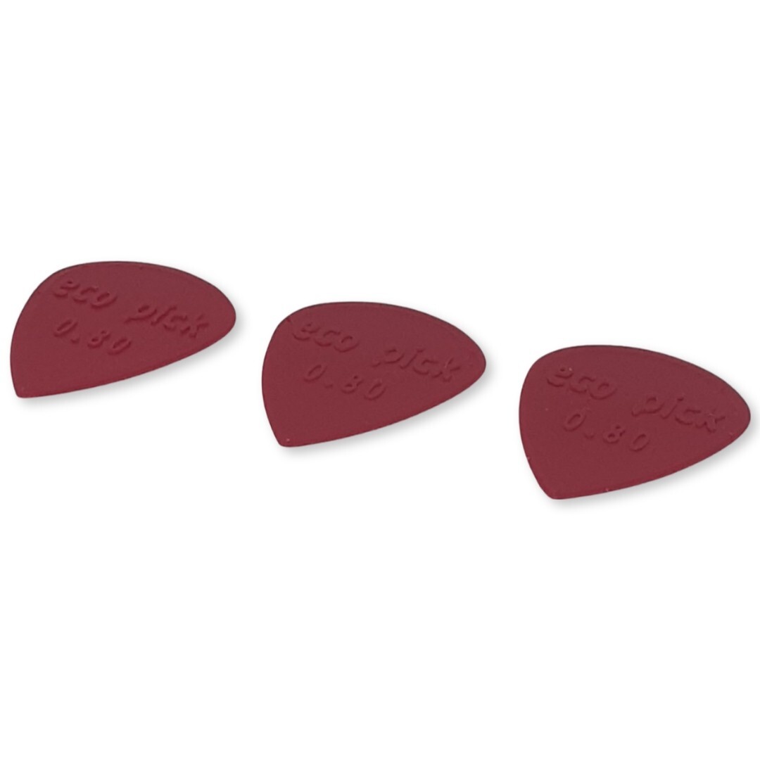3-Pack Guitar Picks 0.80mm Medium, Color Red, Premium Ecofriendly ...