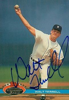 Walt Terrell autographed Baseball Card (Tigers) 1991 Topps Stadium Club ...