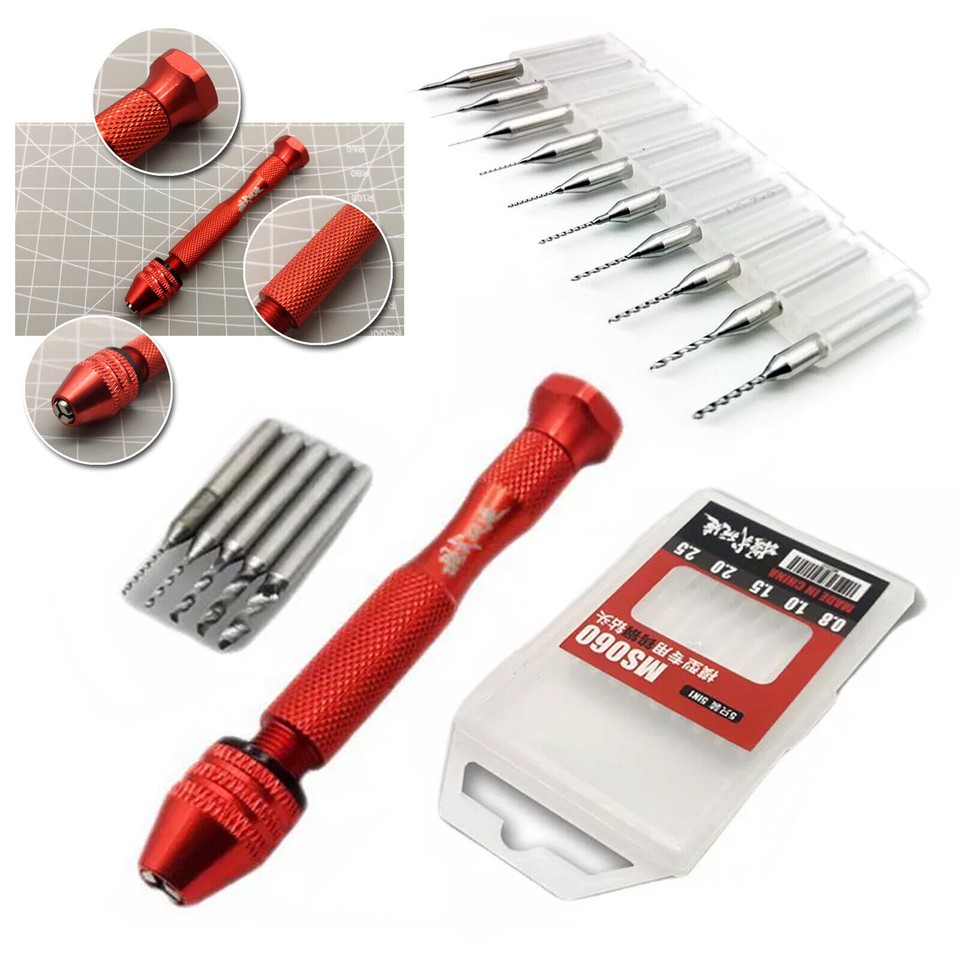 Precision Hand Drill Set Mini for Hobby Tool Carving DIY Model Making9J ...