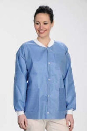 Disposable Lab Coats Hip Length, Ceil Blue Medium, 10/Pack, Mark3, CG ...