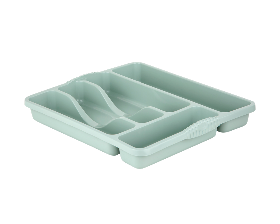 Cutlery Tray Drawer 5 Section Plastic Small Kitchen Insert Spoon Fork ...