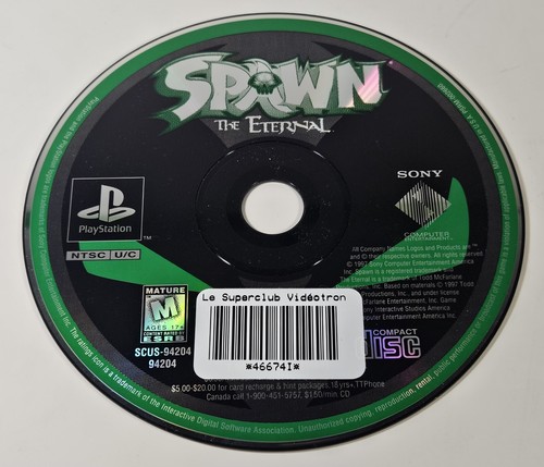 Spawn: The Eternal (Sony PlayStation 1, 1997) - Disc Only! * READ ...