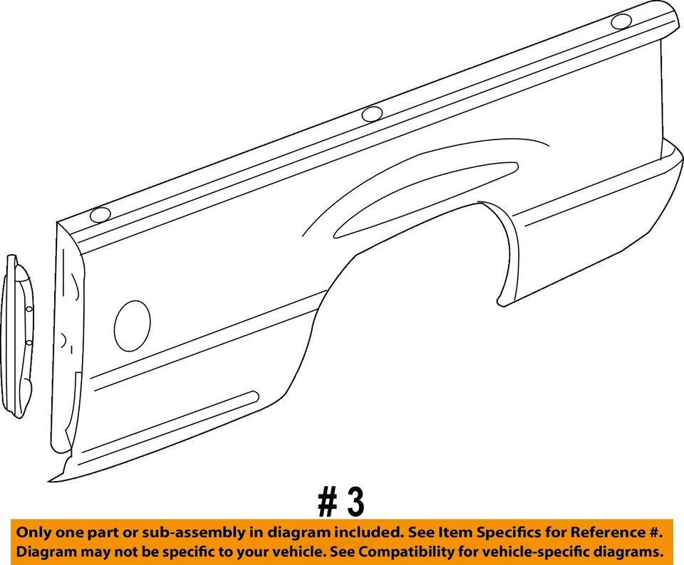 GM OEM 99-07 Sierra 1500 Classic Pick Up Box Components-Side Panel Assy ...