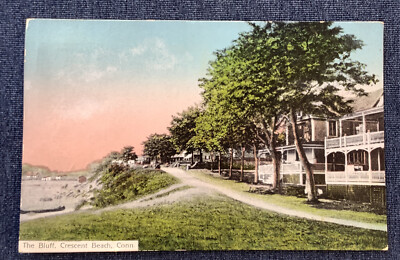 Vintage postcard the bluff Crescent Beach CT Connecticut houses | eBay