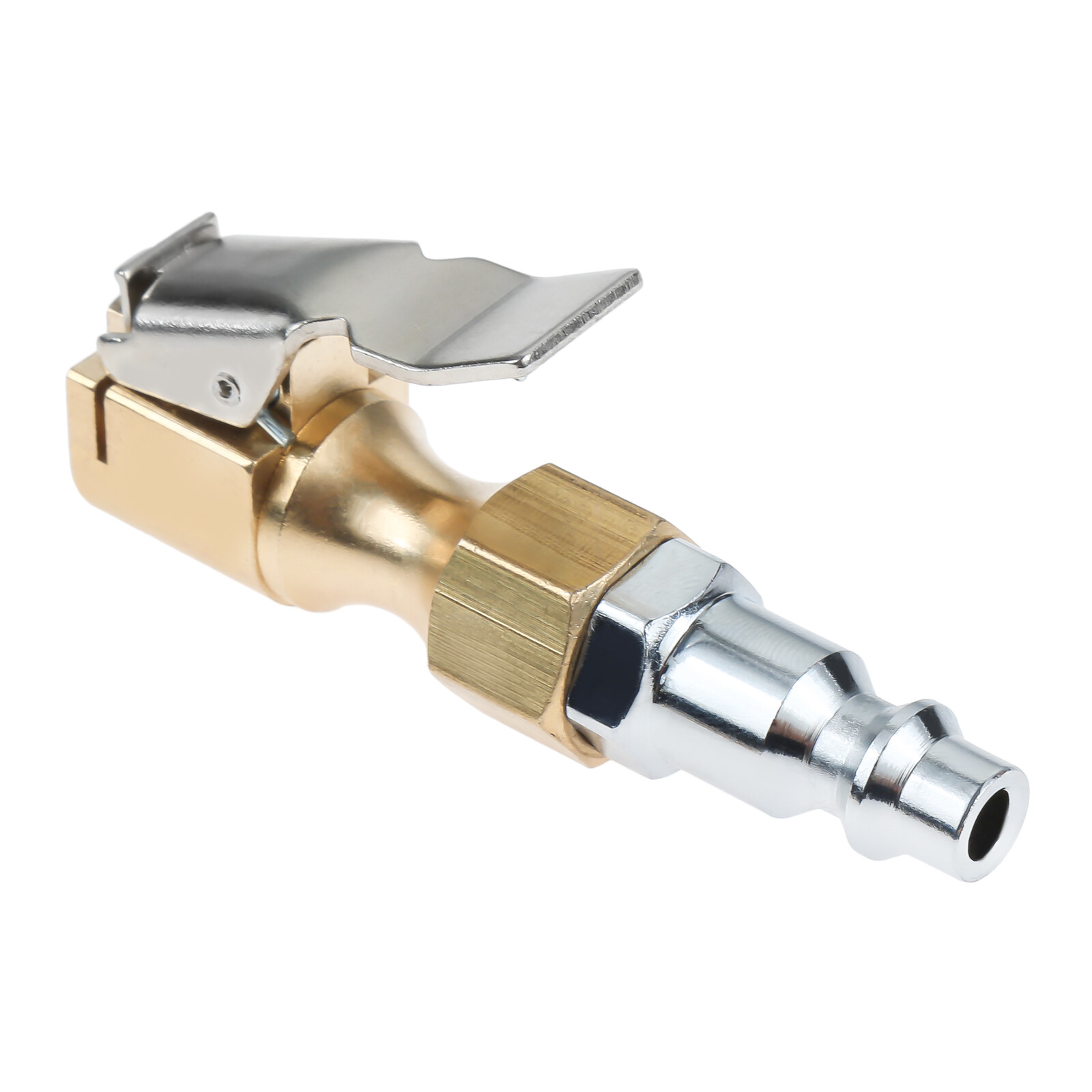 2pc Brass Air Nozzle Open Flow Tire Chuck Heavy Duty Lock on Tire ...