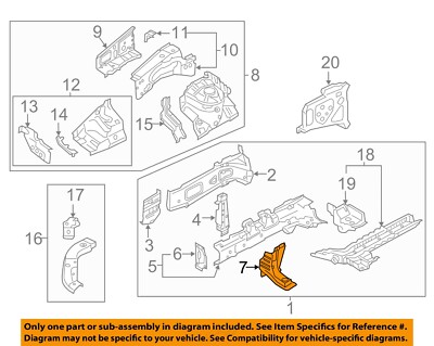 MITSUBISHI OEM 16-18 Outlander FENDER-Lower Tie Extension Left 5220K649 ...