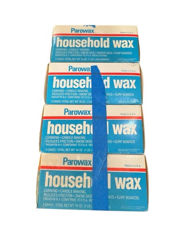 Vintage NOS Parowax Household Wax - 4 Boxes 16 Oz Each | eBay