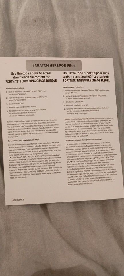 🔥🔥NEW 🔥🔥Fortnite Flowering Chaos Bundle Code Key (Sony PlayStation 5 ...