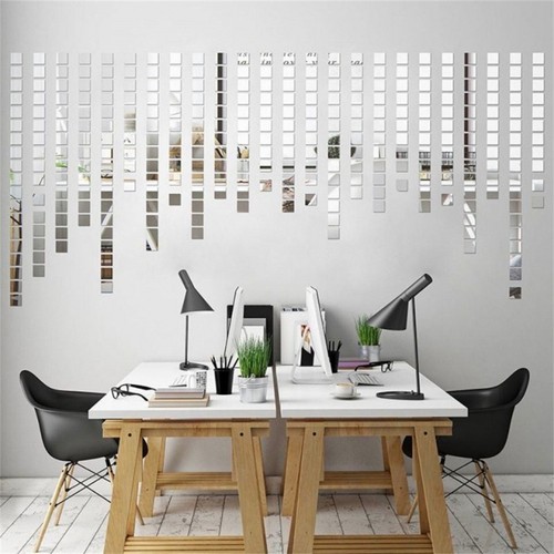 None Mirror Stickers Glass Mirror Sticker Bedroom Wall Sticker 1.2mm ...