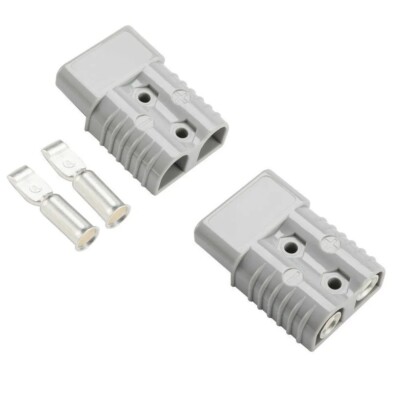 Pair of Anderson Type SB50A 50 Amp Connectors Grey Plug Terminal ...