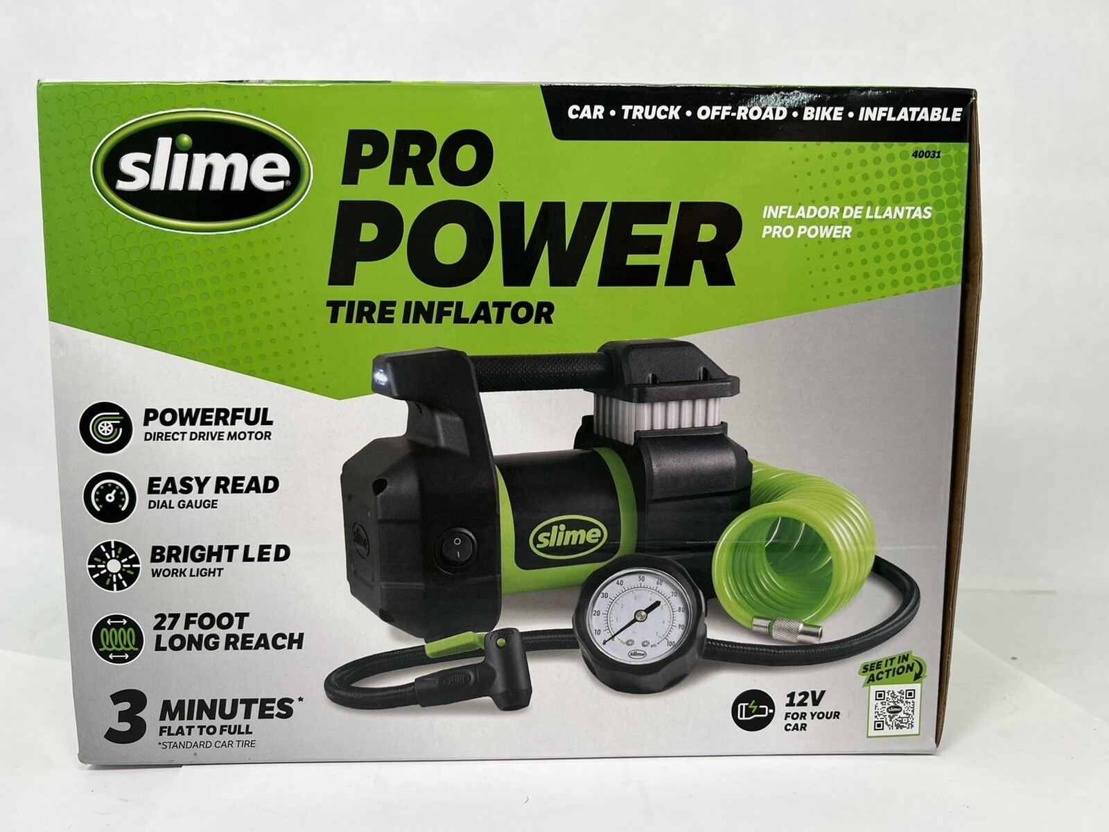 Slime Pro Power 12 Volt 150 PSI Tire Inflator for sale online | eBay