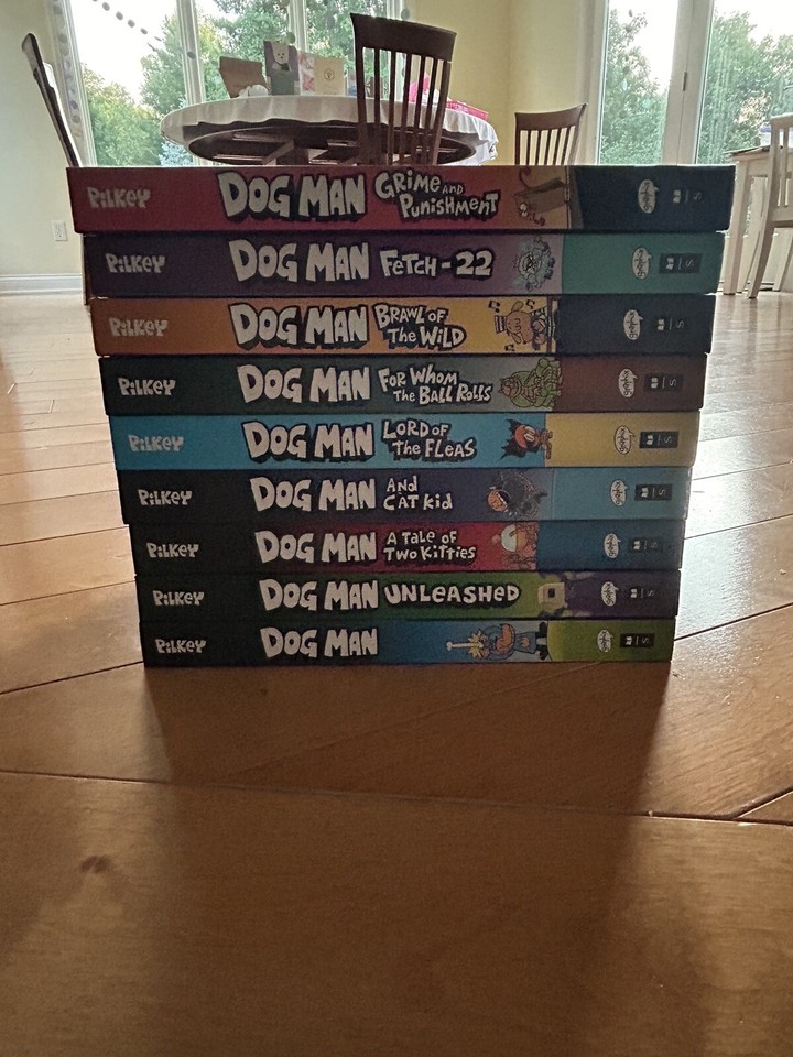 DOG MAN Hardcover Book Set Dav Pilkey Novels 1-9 | BRAND NEW | eBay