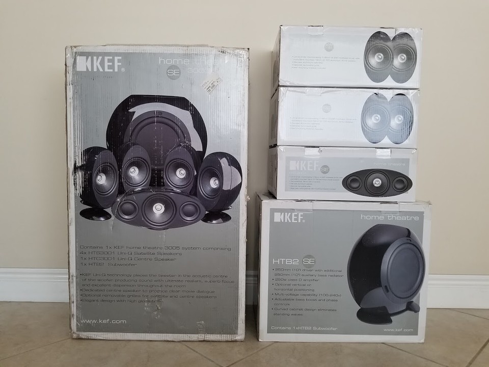 KEF KHT 3005SE Home Theater System High Gloss Black - MULTIPACK - Open ...