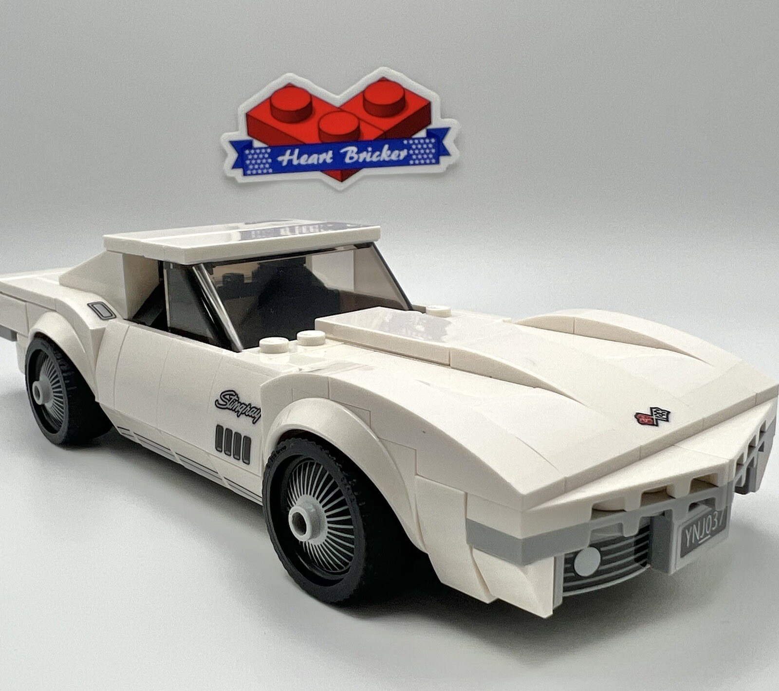 LEGO 1968 - 1969 White Corvette Stingray Speed Champions Kit, RARE ...
