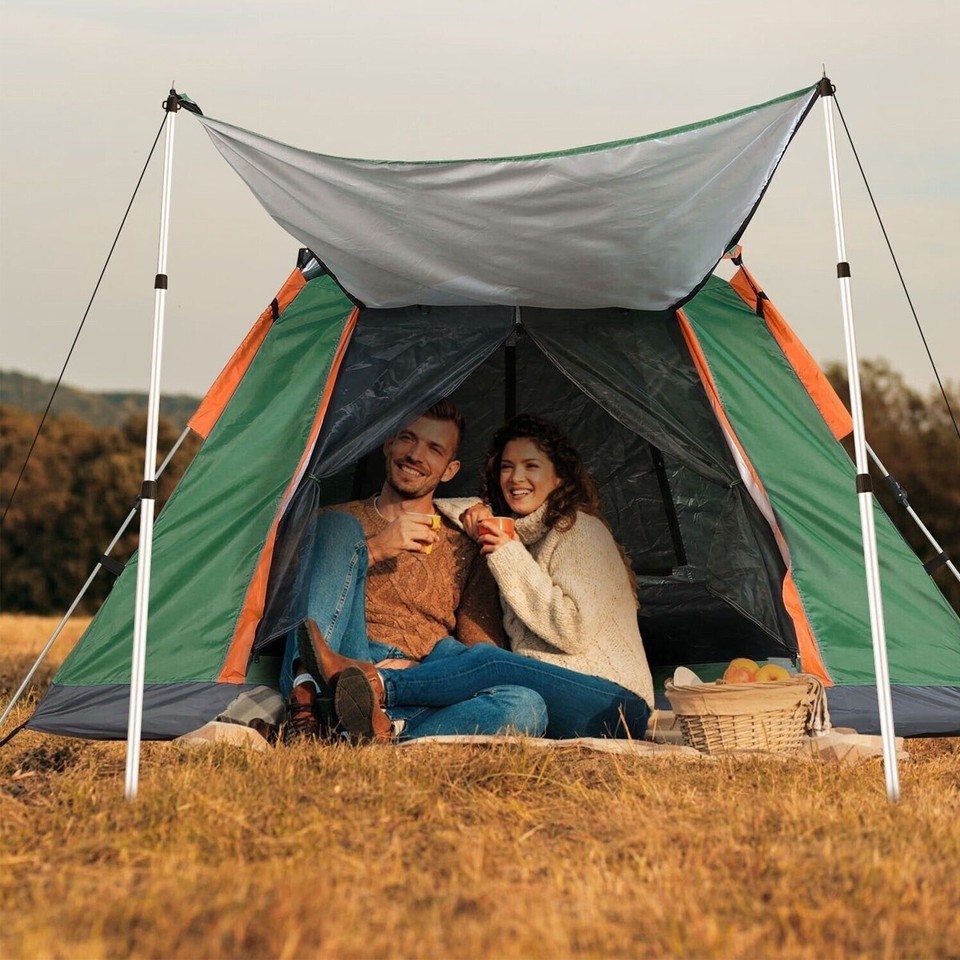 4x 230cm Tent Poles Telescopic Adjustable Awning Canopy Tarp Pole ...
