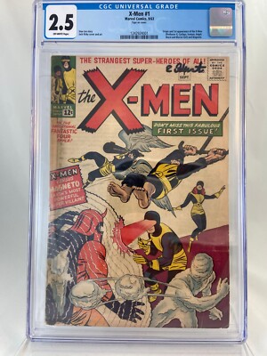 X-Men #1 (1963) Marvel Comics 1st App X-Men CGC 2.5 GRAIL Graded in ...