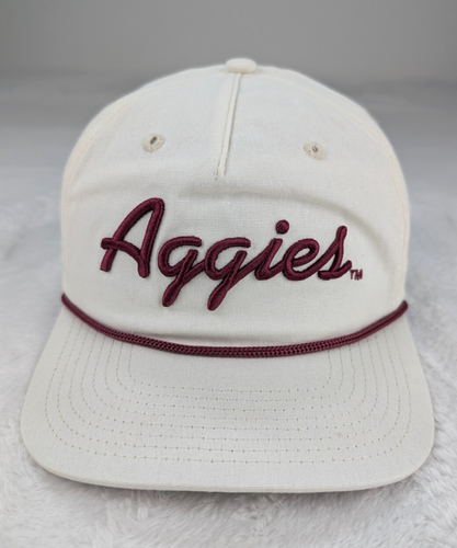 Texas A&M Aggies Concho Rope Hat "OL'AG" Unstructured Cotton Off White ...