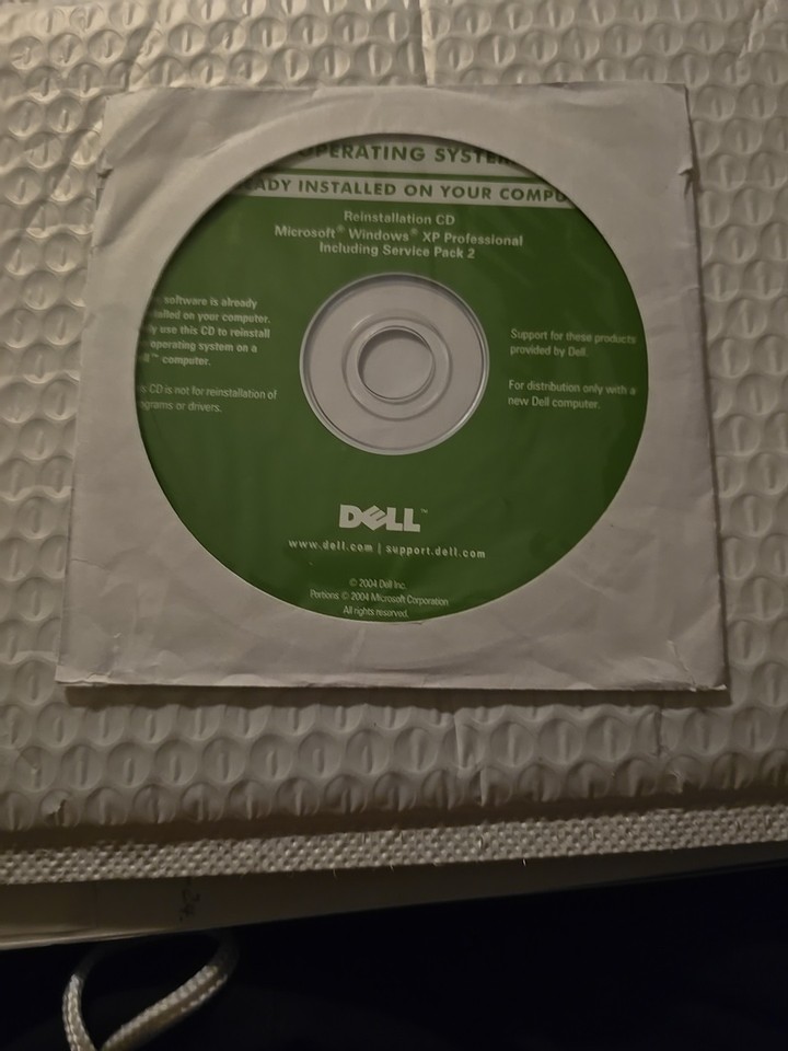 NEW Dell Windows XP Professional full version Service Pack SP2 ...
