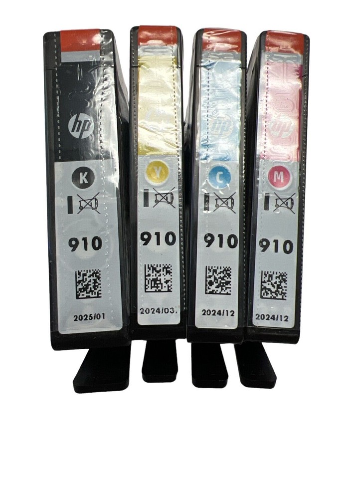 New Genuine HP 910 Black Color Ink Cartridges OfficeJet Pro 8020 8025 ...