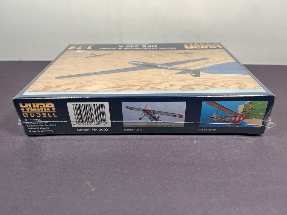 Huma Model DFS 230 A LASTENSEGLER Bestell Nr 3000 1:72 Plane Model Kit ...