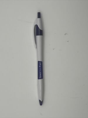 IOWA STATE FAIR BLUE & WHITE CLICK PEN WITH BLUE INK BRAND NEW | eBay