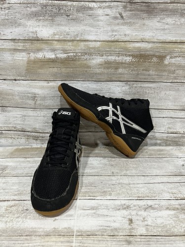 Asics Matflex 5 GS Kids Wrestling Shoes C545N-9093 Black Silver Lace Up ...