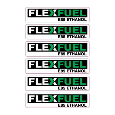 FlexFuel Stickers 6 Pack - Gas E85 Ethanol Safety Car label Vinyl Decal ...
