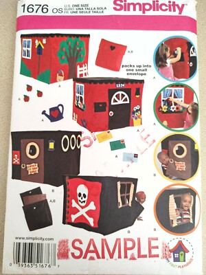 Simplicity Pattern 1676 Kids' Playhouses Pirate Ship Foldable | eBay