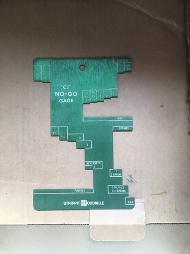 AMADA STRIPPIT Fab No Go Gage Sheet Metal Punch Press Die Setting Set ...